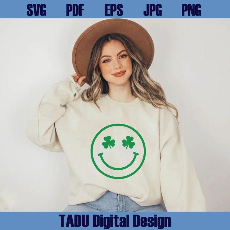 Shamrock Smiley Face - Etsy