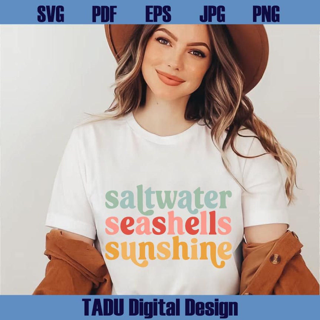 Saltwater Seashells Sunshine Svg Saltwater Svg Ready for Summer ...