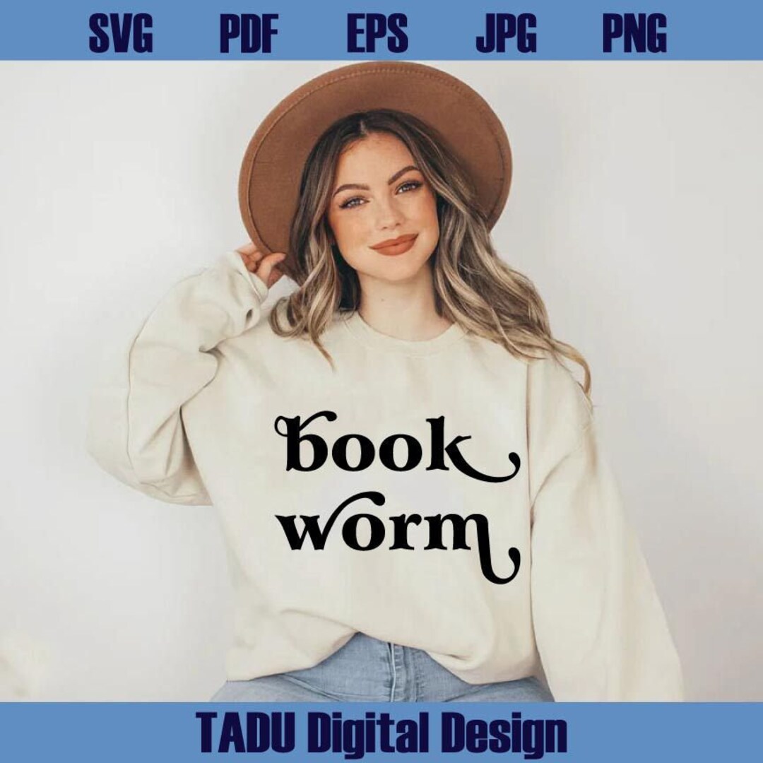 Book Worm Svg Retro Bookworm Svg Funny Reader Svg Love Reading Svg Book ...