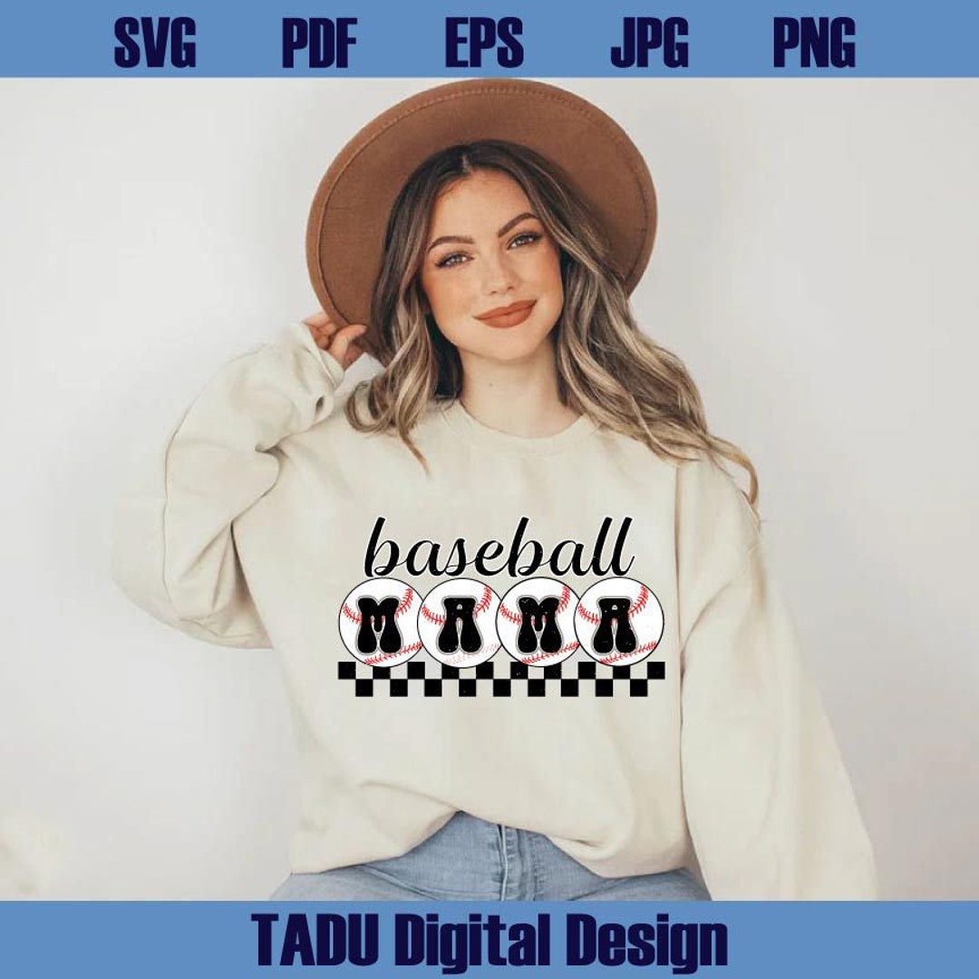 Checkered Baseball Mama Svg Png Sublimation Design Retro Baseball Svg ...