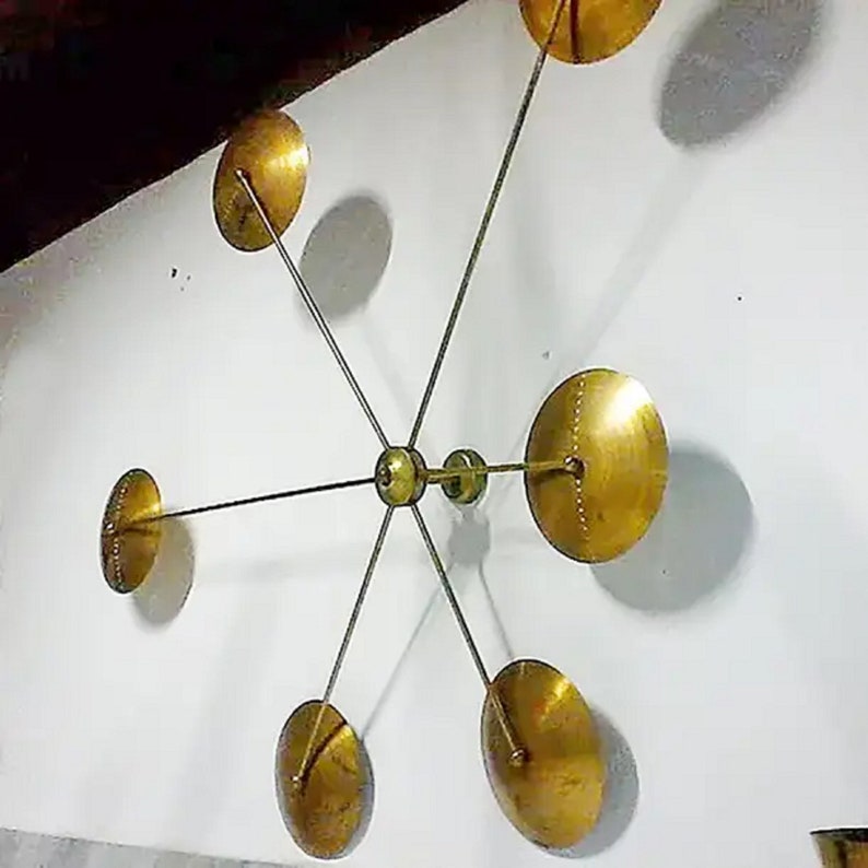 Sputnik Italian Brass Spider Ceiling or Wall Light in Midcentury Style ...