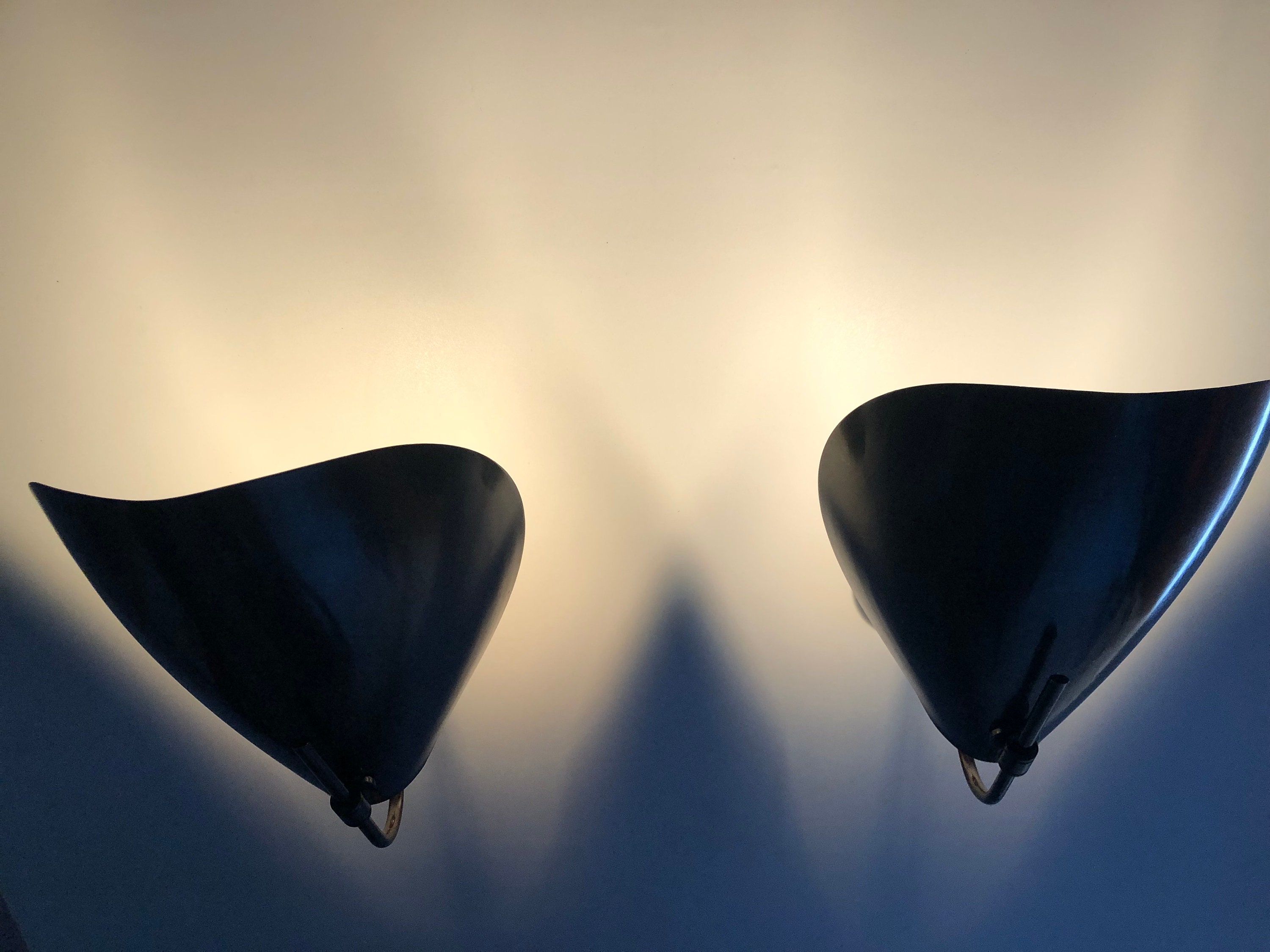 1920 Curved Shades Handmade Wall Light Mid Century Modern Sputnik Style ...