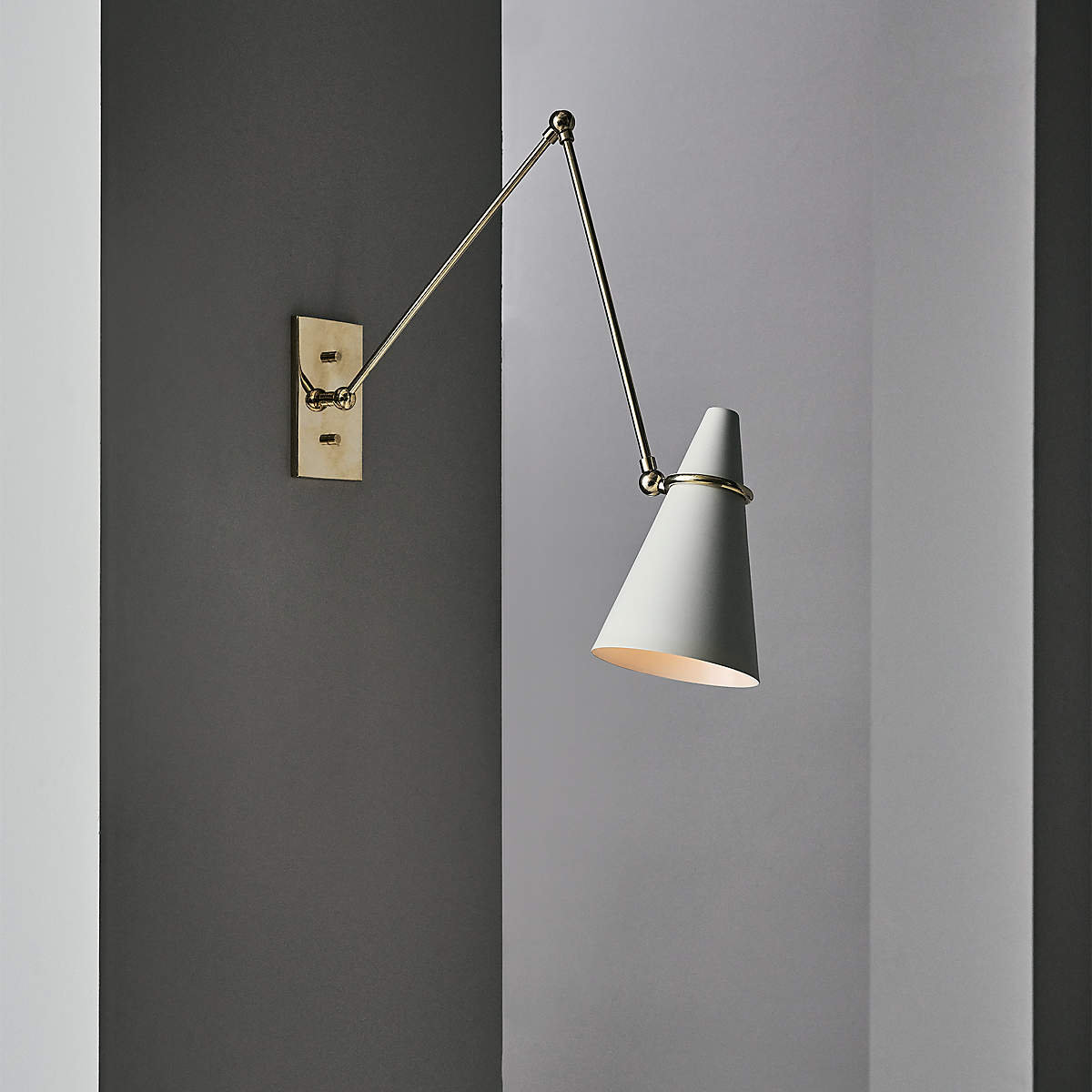 Sputnik Brass Wall Lamp Pair Mid Century Handmade Vintage White & Black ...