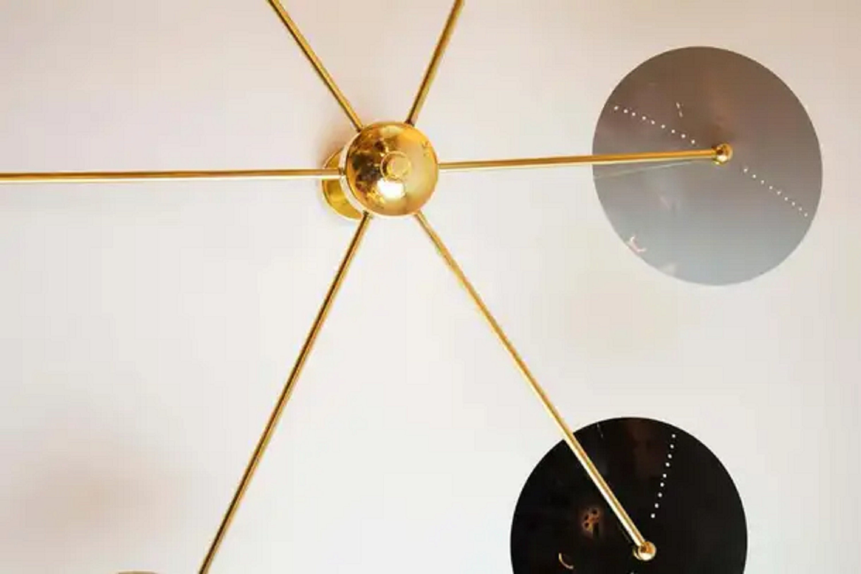 Sputnik Italian Brass Spider Ceiling or Wall Light in Midcentury Style ...