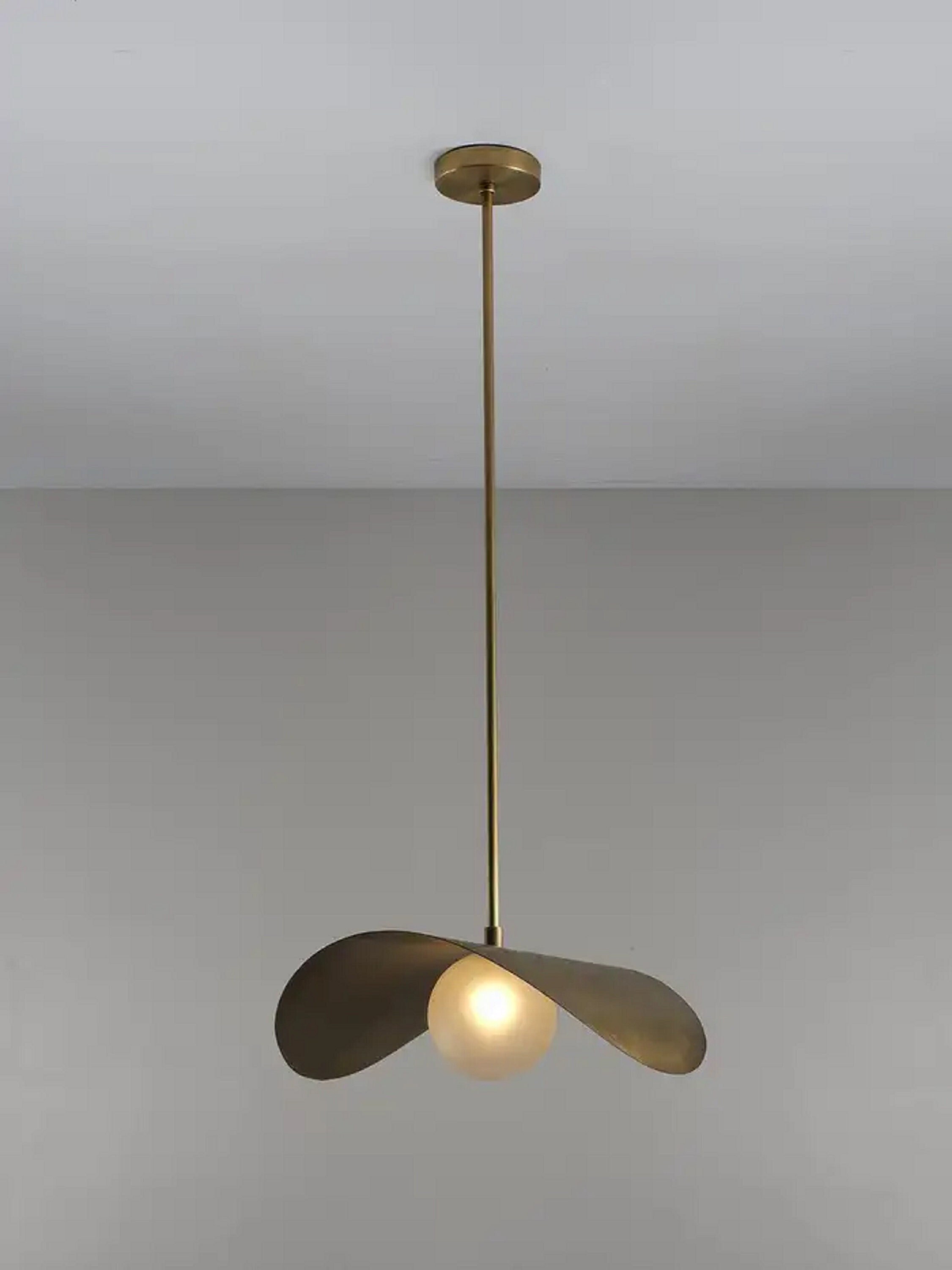 Sputnik Style Mid Century Brass Curved Celling Lamp Sputnik Italian ...