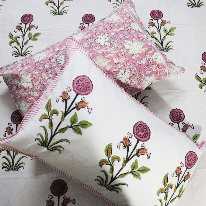 Block Print Pillow Cover - Etsy