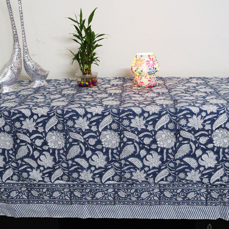 Blue Table Cloth - Etsy