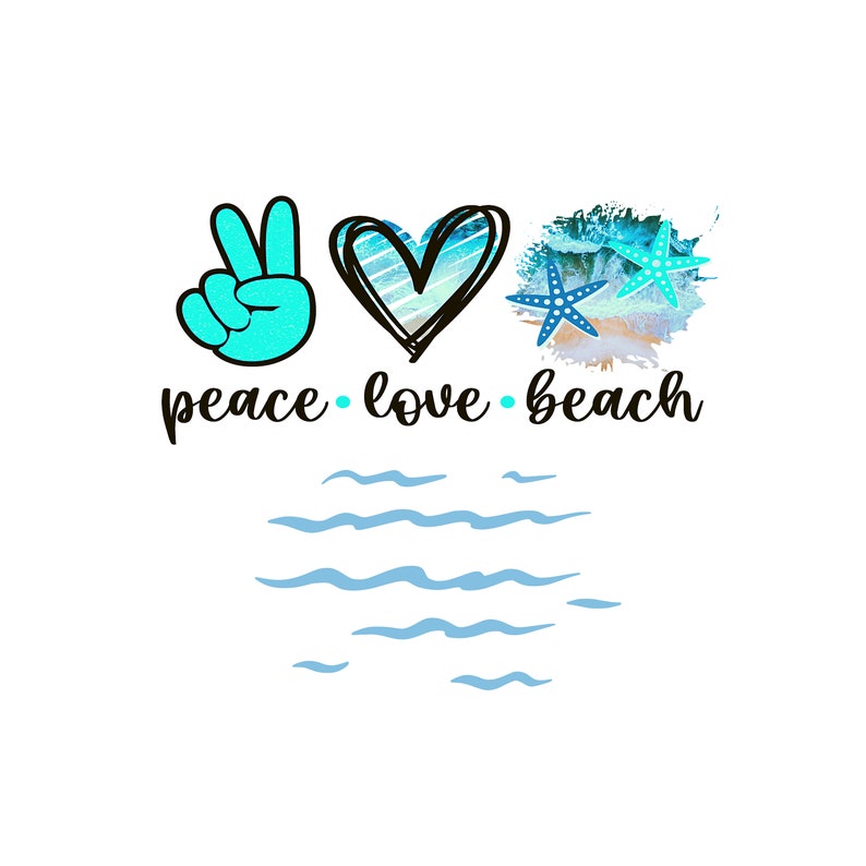 Download | Printable Digital Product | Beach | Beach | Love | Peace ...