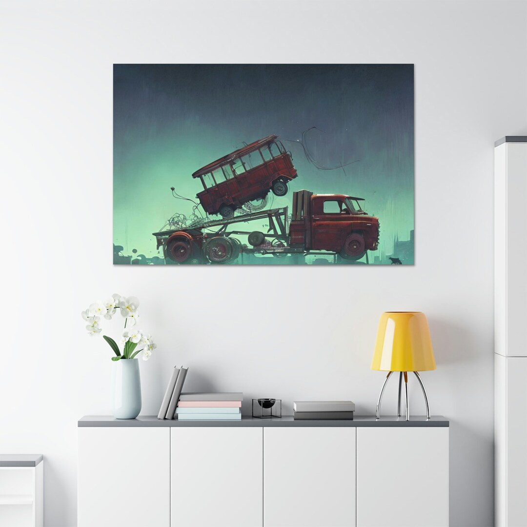 Vintage Classic Car Canvas Painting - Art for Auto Enthusiasts - Etsy