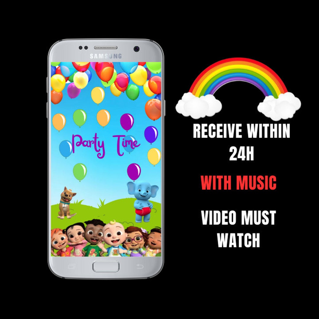 Baby Birthday Invitation Video Birthday Party Electronic Etsy