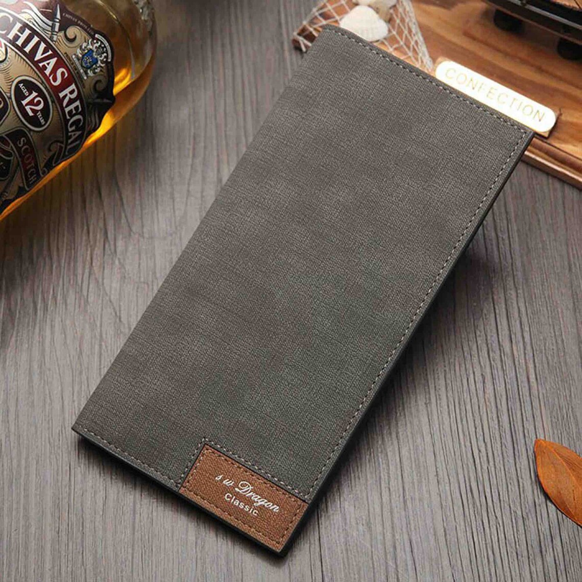 Custom Engraved Leather Wallet, Photo Engraved Wallet, Bifold Wallet ...