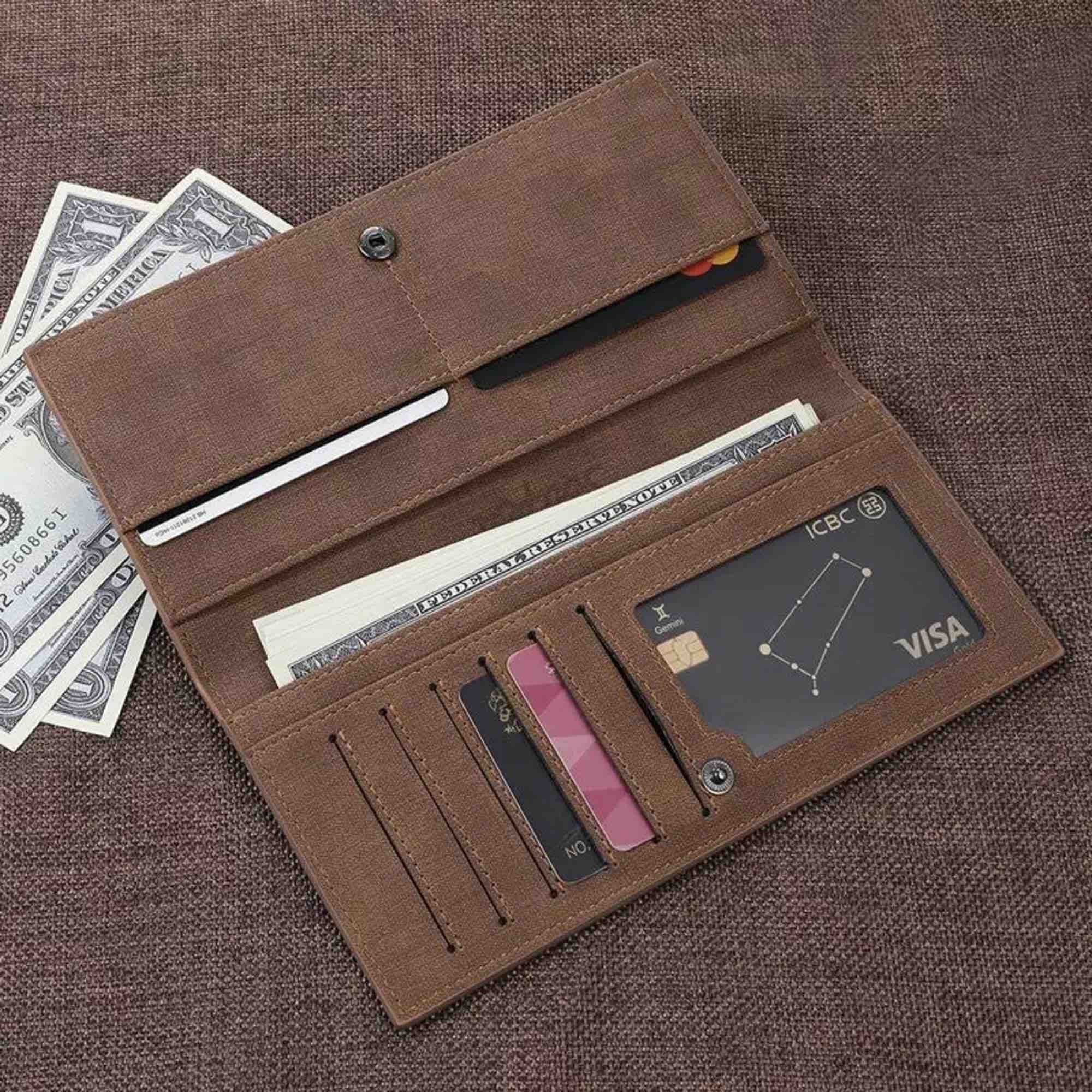 Custom Engraved Leather Wallet, Photo Engraved Wallet, Bifold Wallet ...