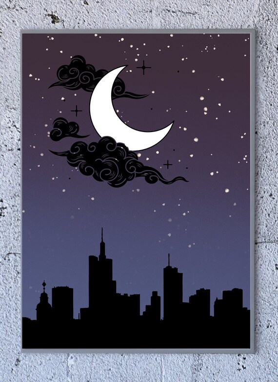 Animated Stars And Moon