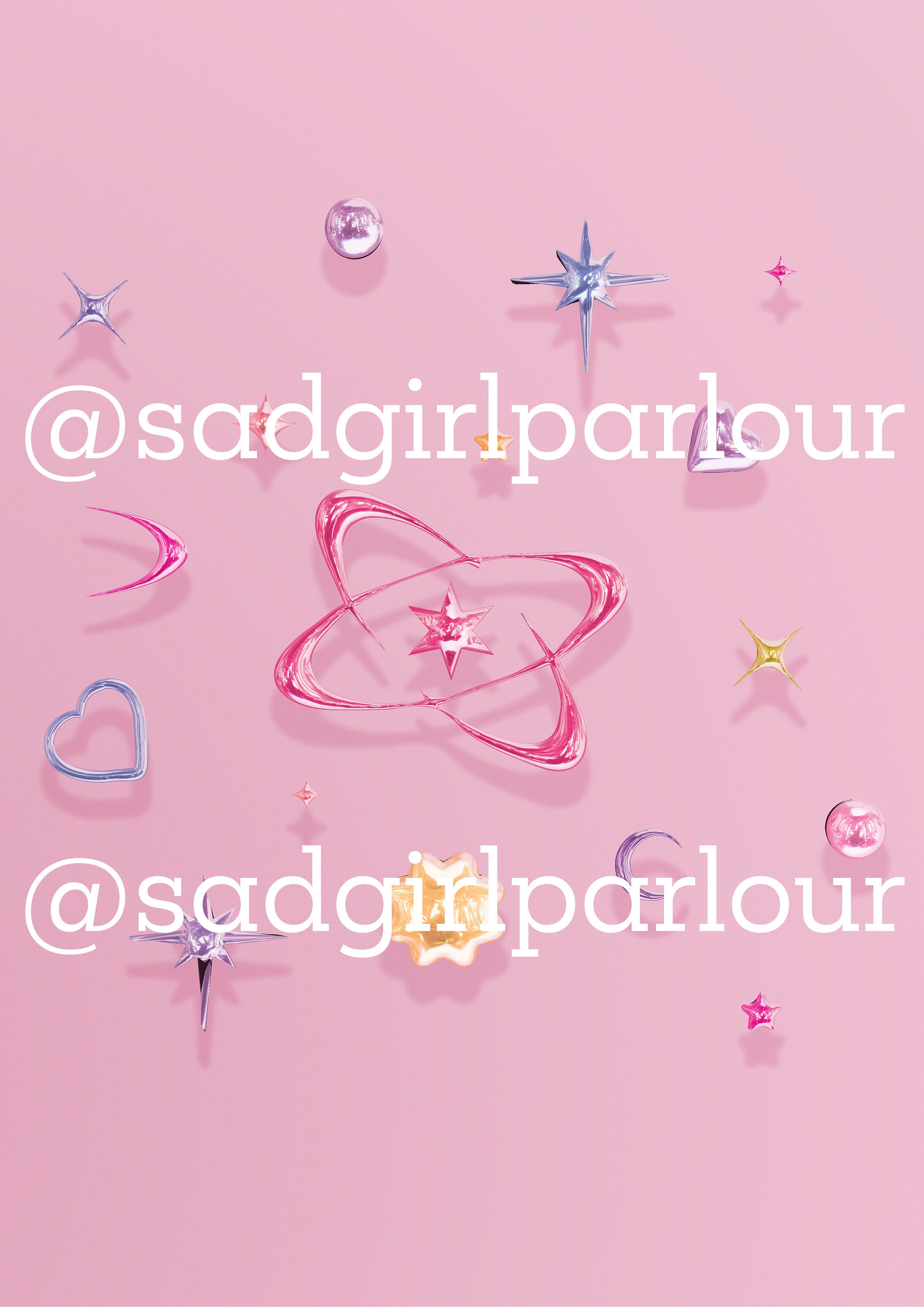 Y2K Wall Decor, Y2K Pink Chrome Print, Retro Y2K Poster, Y2K Digital ...