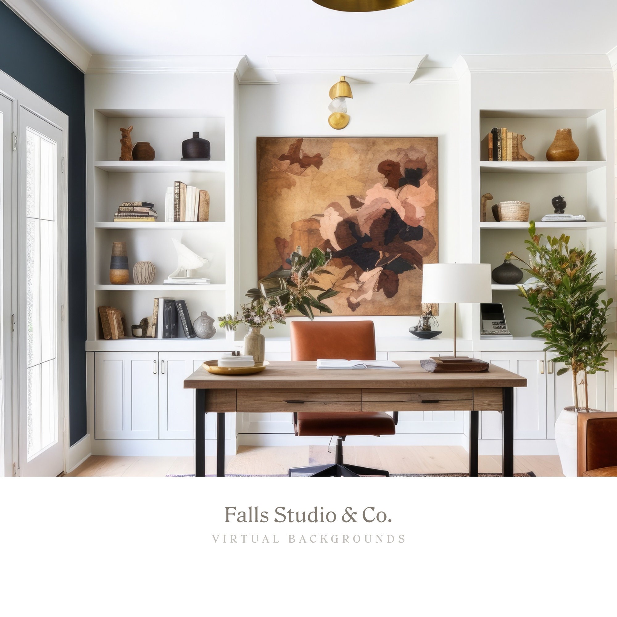 Home Office Virtual Meeting Background - Zoom, Teams, Skype, Google ...