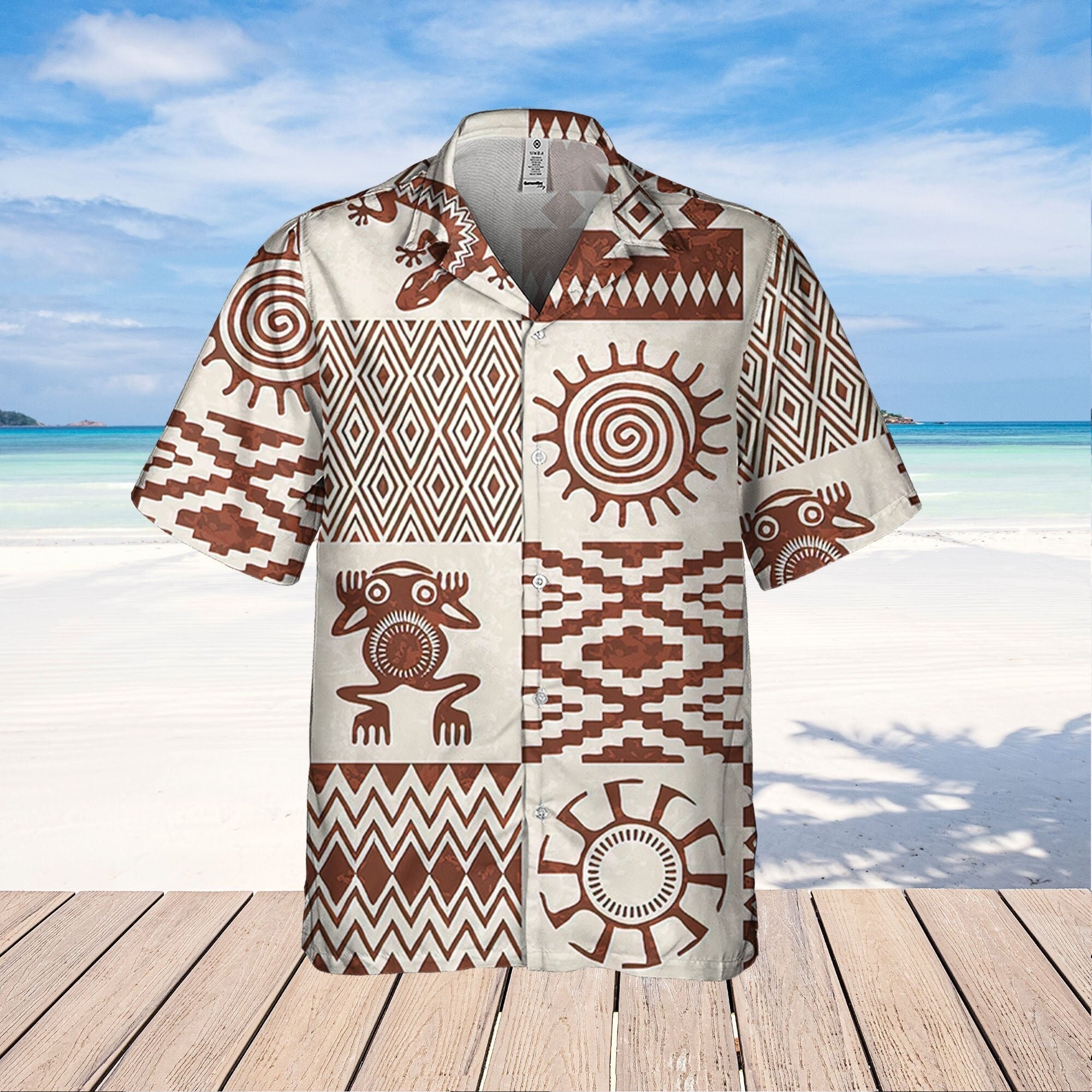 Native American Pieces Of Indian Ethnic Seamless Pattern Hawaii Shirt ...