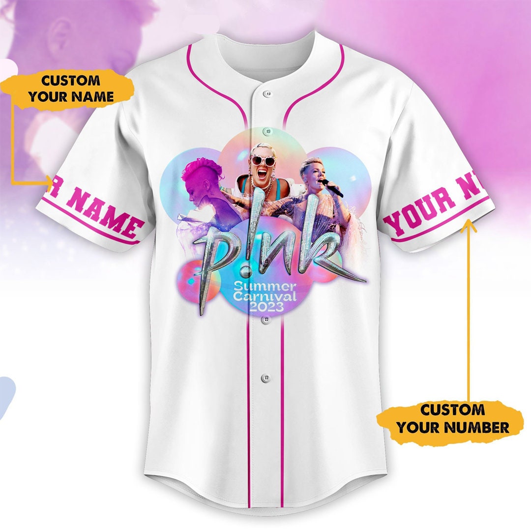 Custom Name Pink In Concerts 2023Jersey, P!nk Summer Carnival 2023 Tour ...