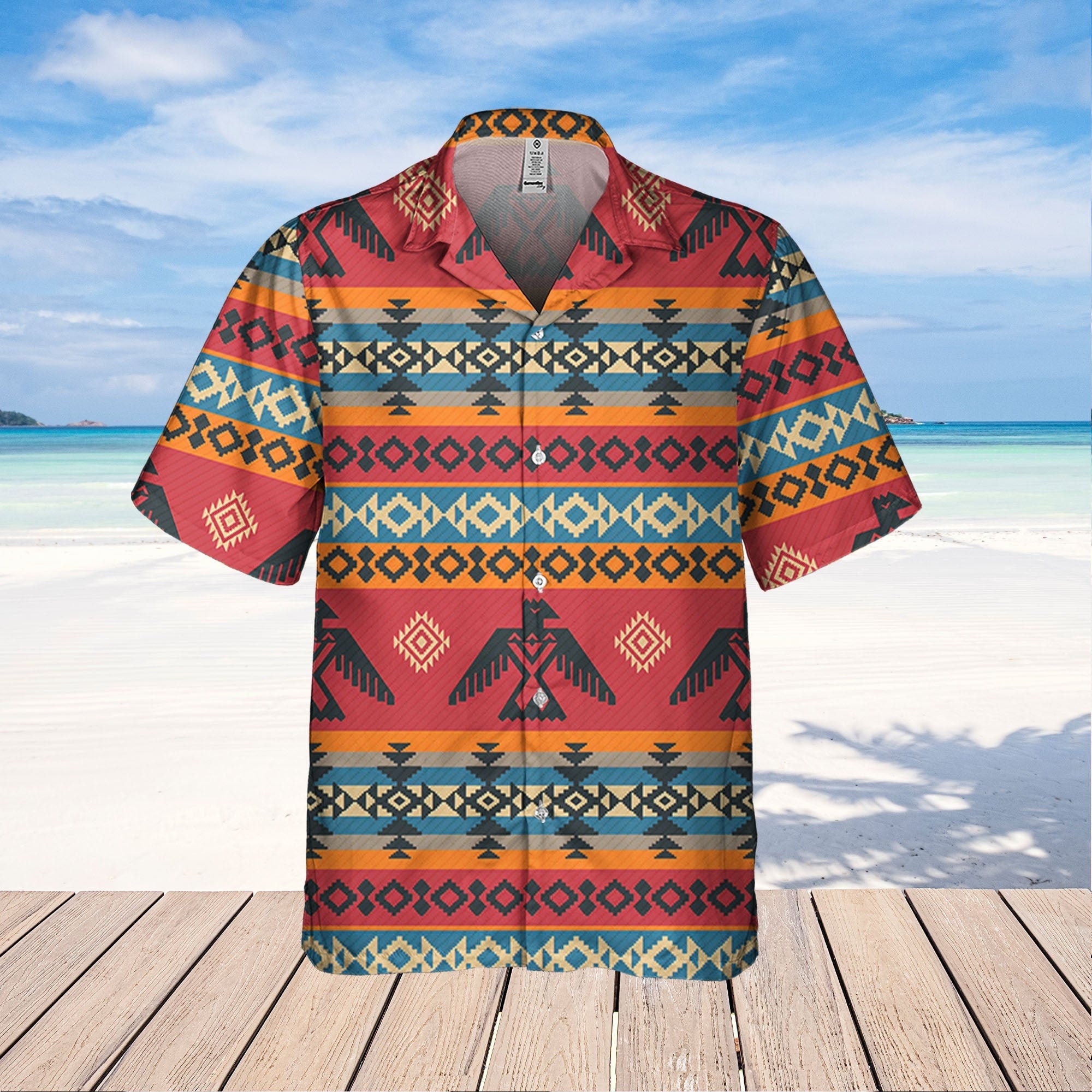 Native American Eagle Ethnic Geometric Tribal Hawaii Shirt sold by ...