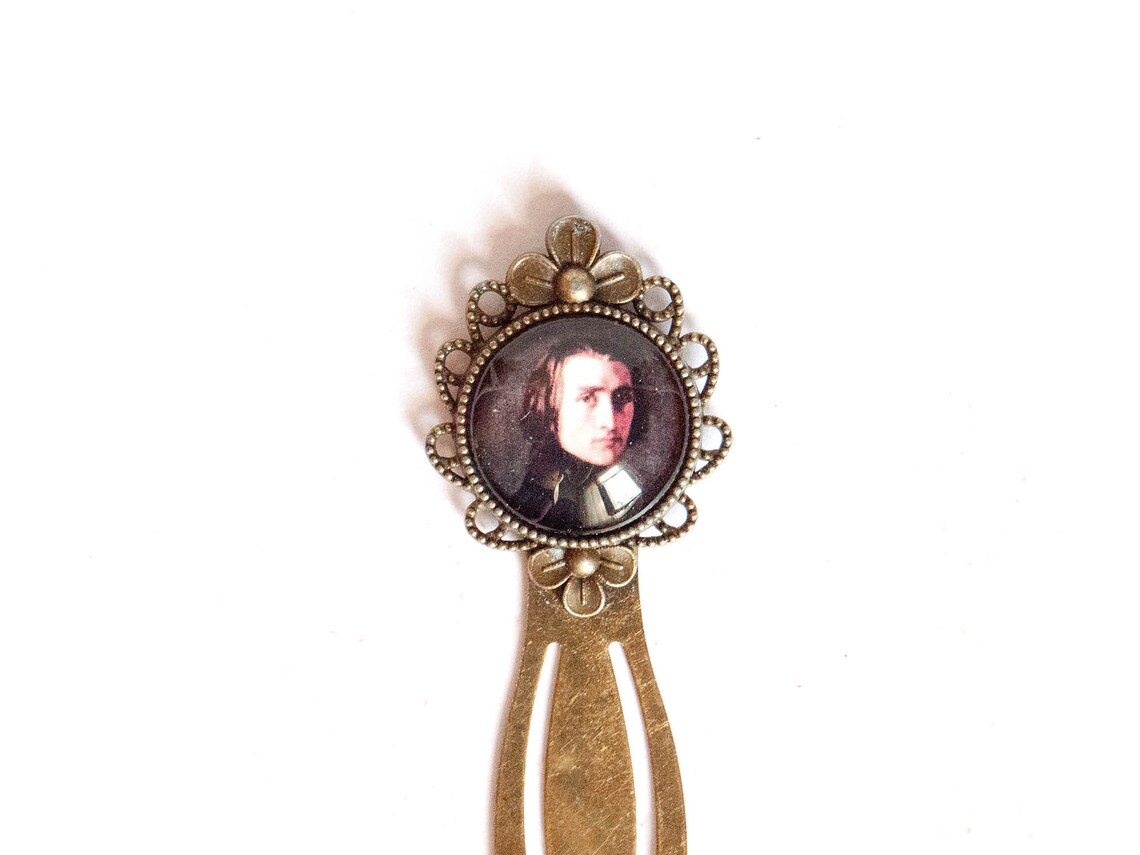 Franz Liszt Music Book Clip, Glass Cabochon Bookmark With Famous ...