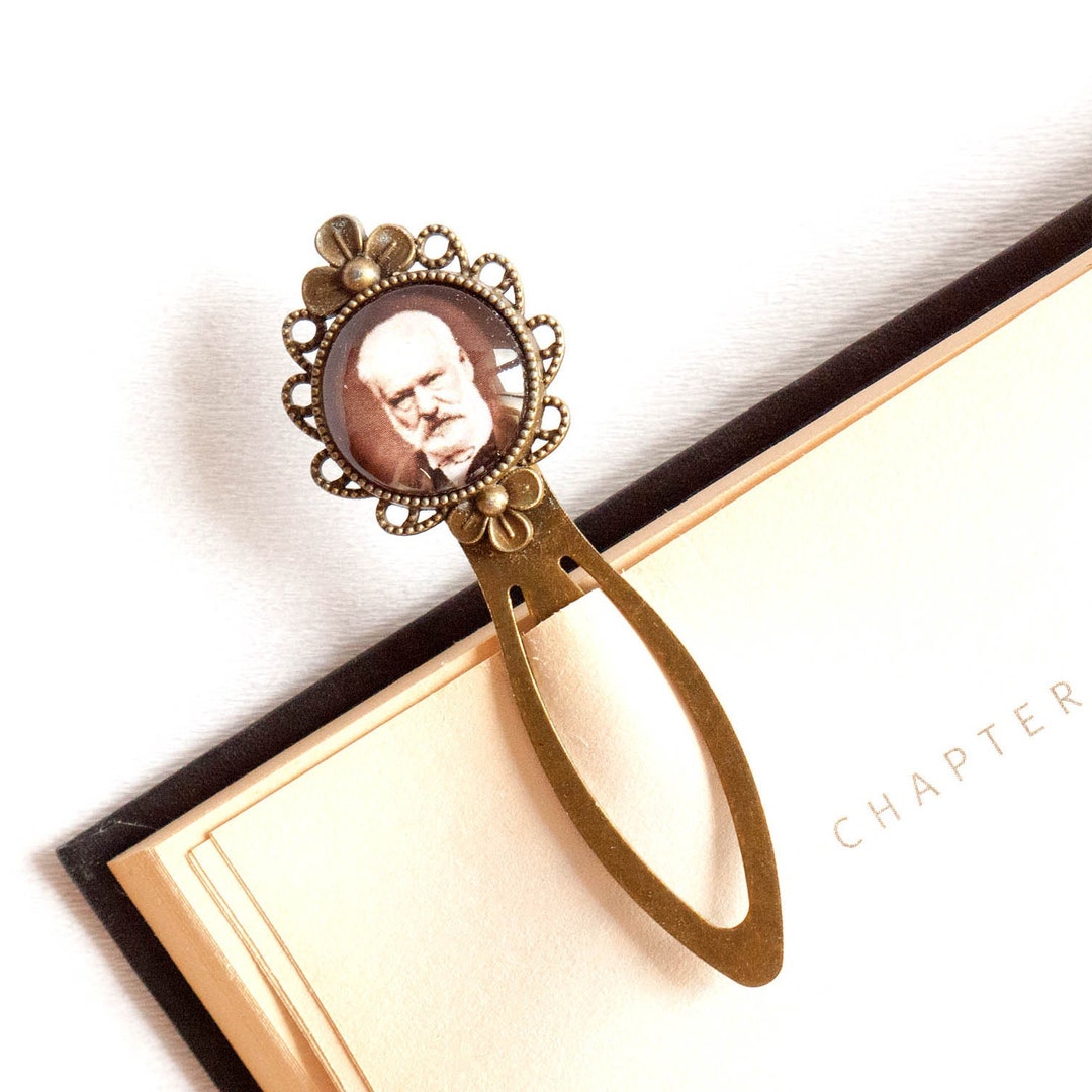 Victor Hugo Bookmark, Glass Cabochon Book Clip With Famous French ...