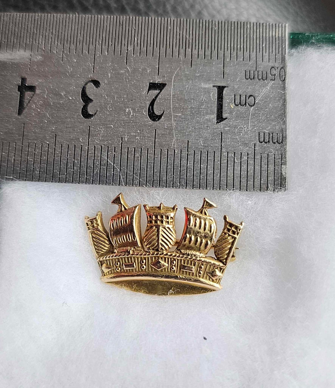 9ct Gold Brooch Vintage Naval Crown Sweetheart Pin - Etsy UK