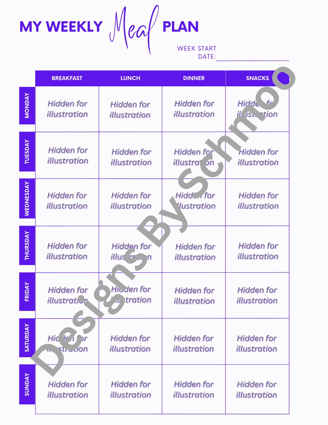 Complete Weekly Meal Plan - Etsy