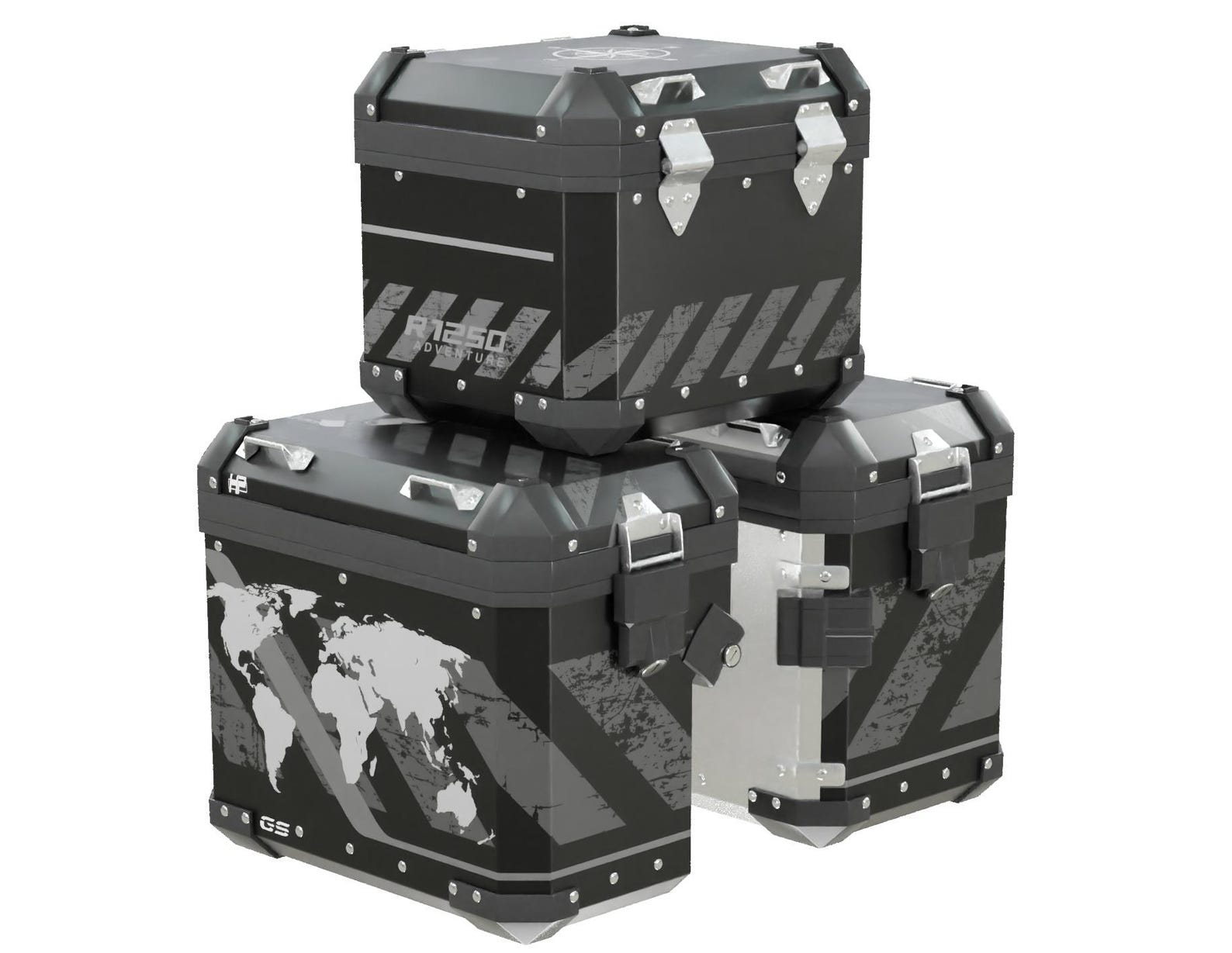 BMW GS OEM Touratech Panniers Trunks Wraps Set Decals Stickers for ...