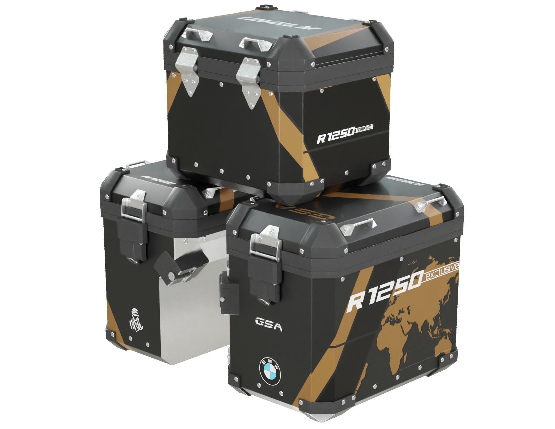 BMW GS OEM Touratech Panniers Trunks Wraps Set Decals Stickers for ...