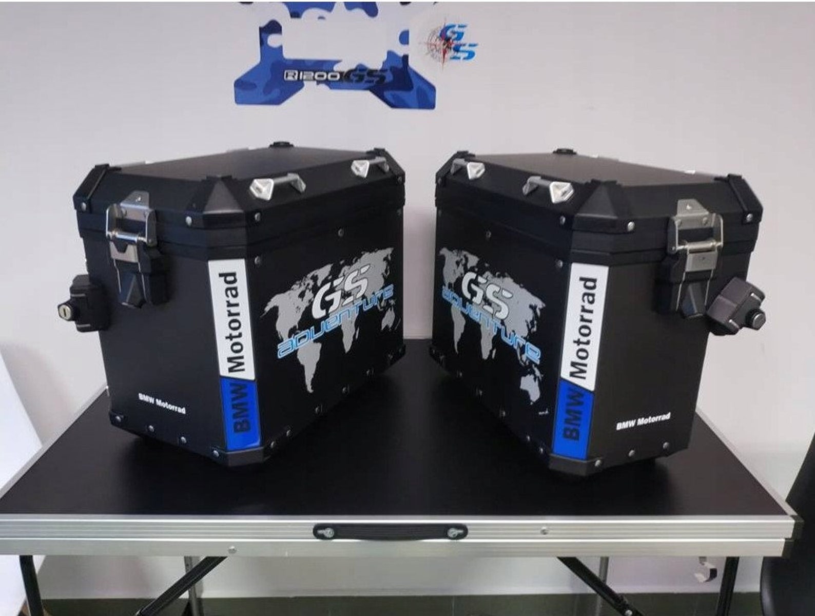 BMW GS OEM Touratech Panniers Trunks Wraps Set Pathfinder Decals ...