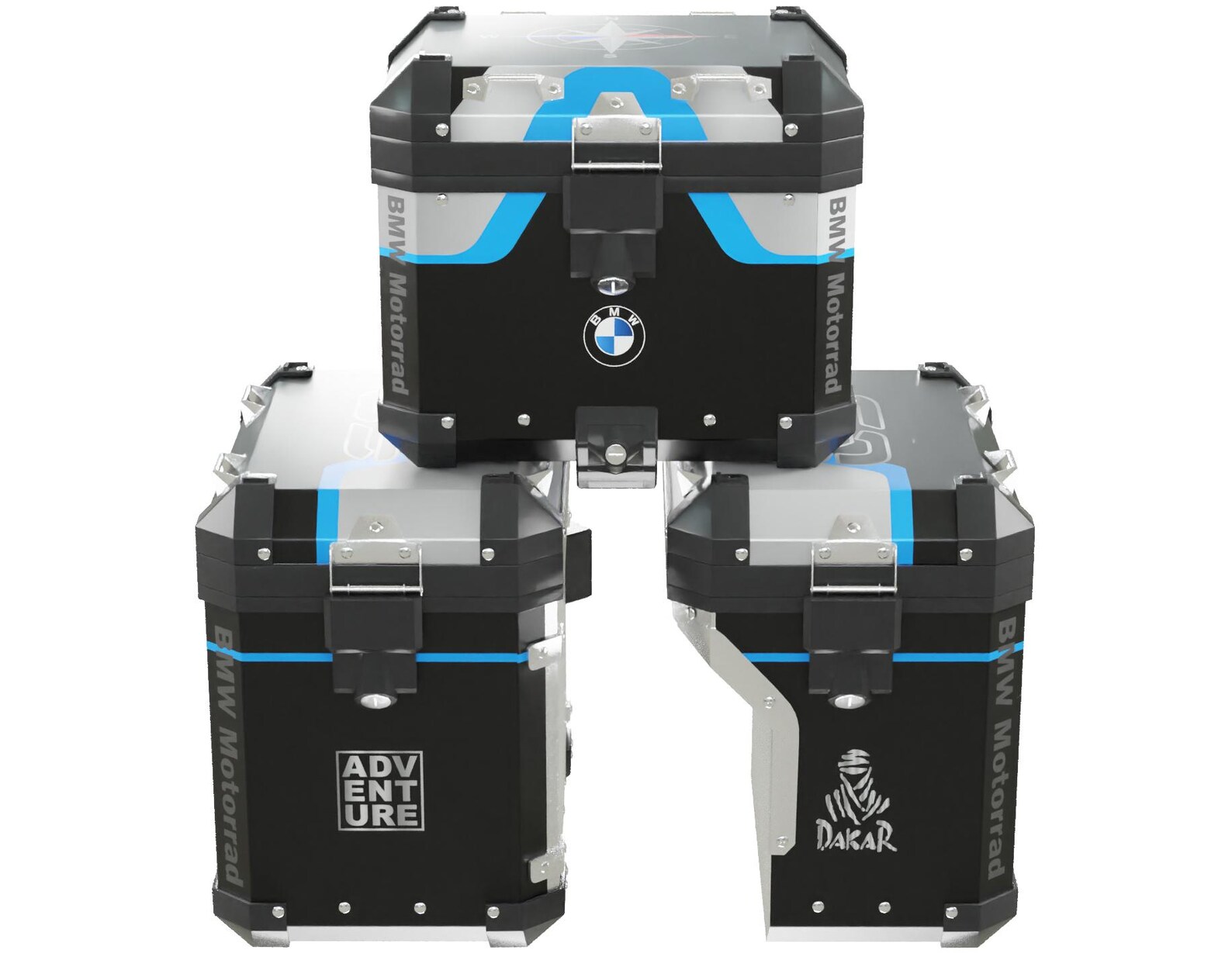 BMW GS OEM Touratech Panniers Trunks Wraps Set Decals Stickers for ...