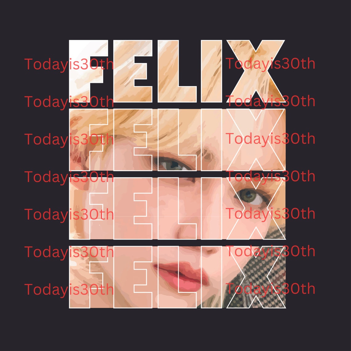 FELIX | STRAY KIDS | Digital Download | Logo, Silhouette, With Border ...