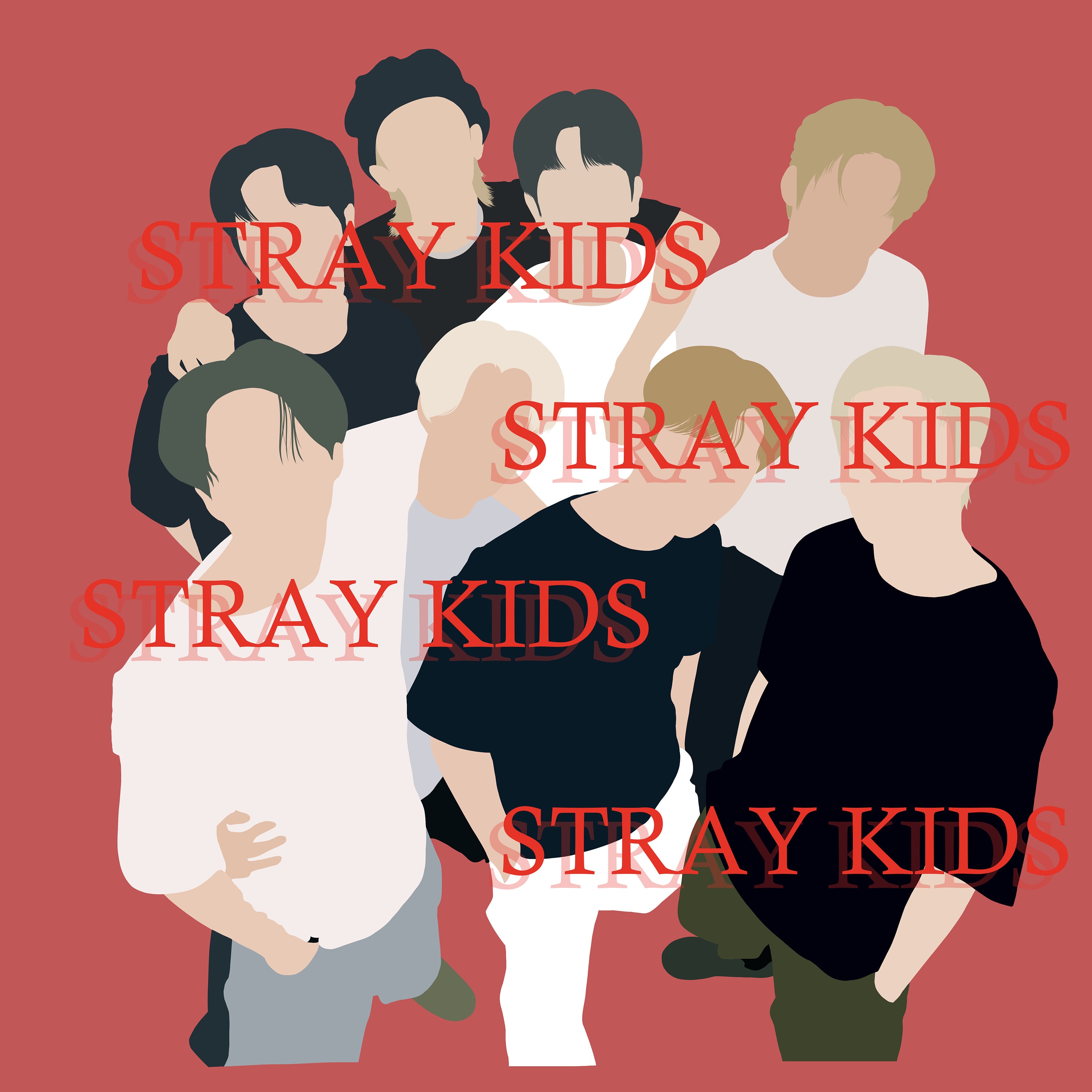STRAY KIDS | Digital Download | Logo, Silhouette, With Border | High ...