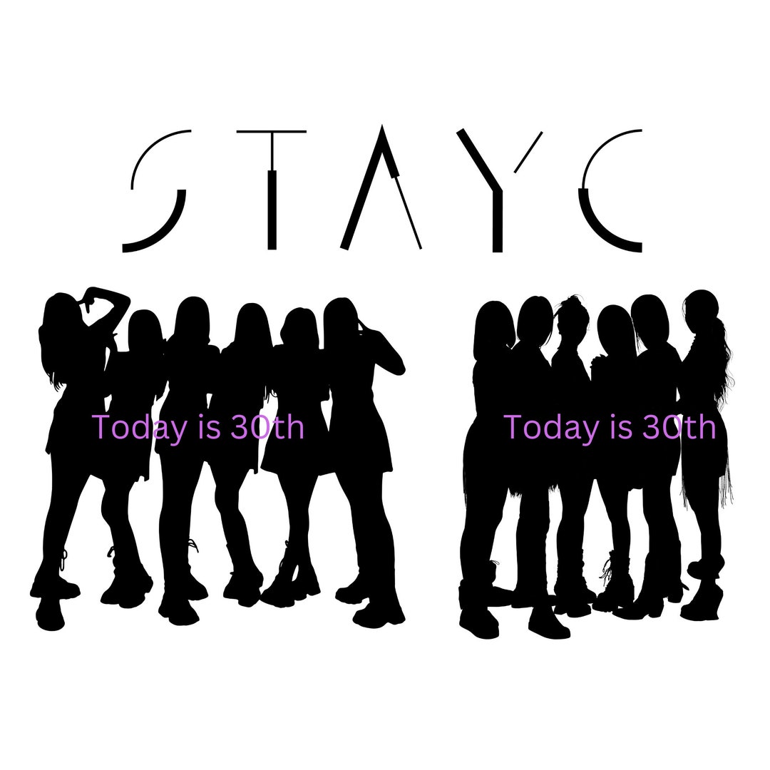 STAYC Digital Download Silhouette, With Sticker Border High Quality PNG ...