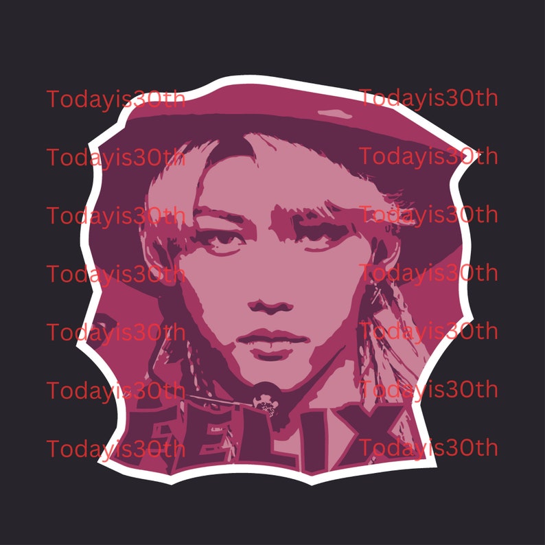 FELIX | STRAY KIDS | Digital Download | Logo, Silhouette, With Border ...