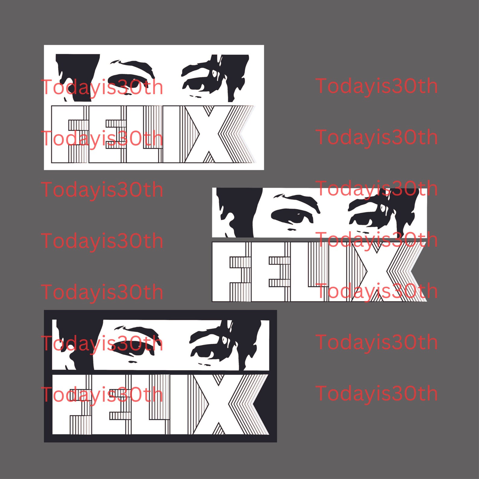 FELIX | STRAY KIDS | Digital Download | Logo, Silhouette, With Border ...