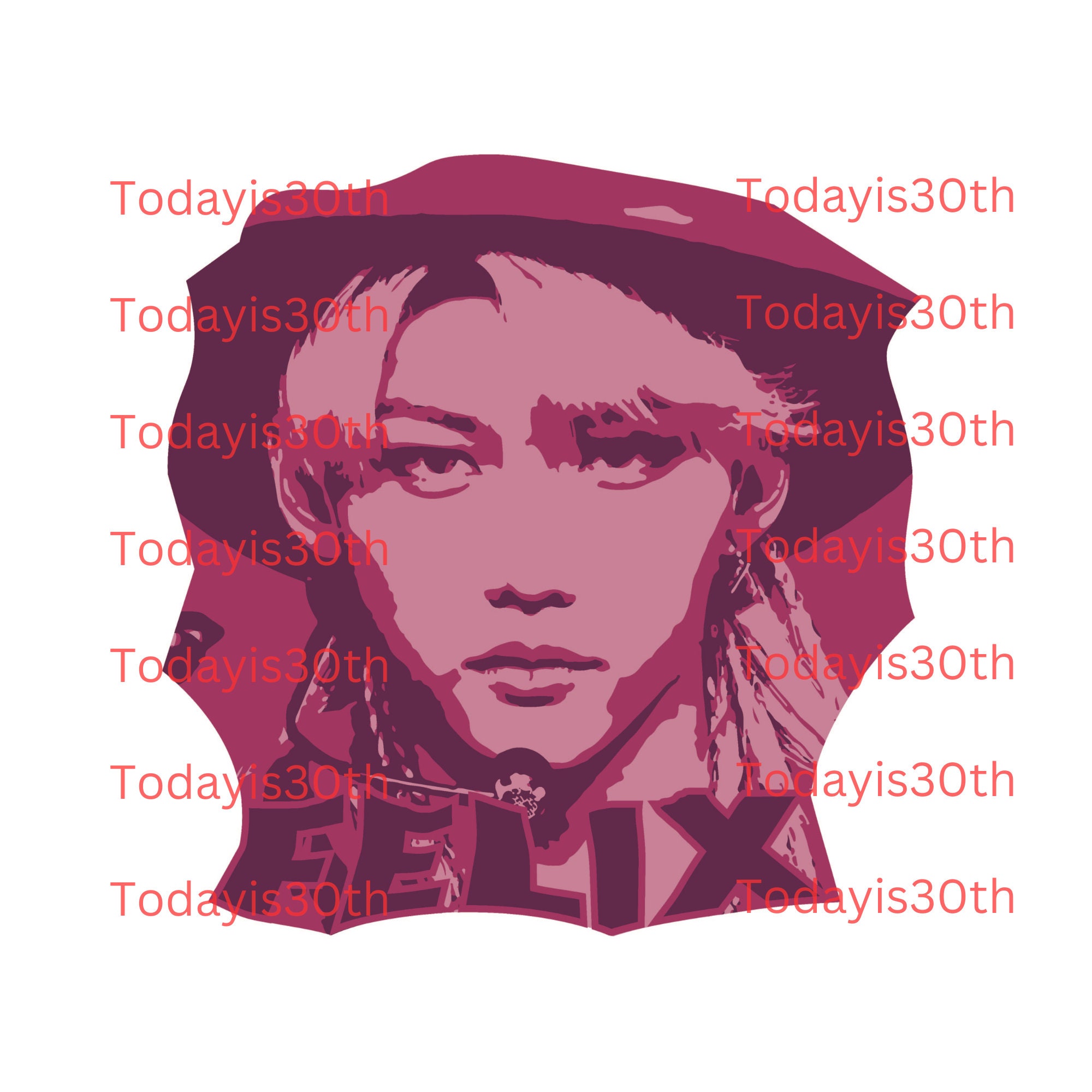 FELIX | STRAY KIDS | Digital Download | Logo, Silhouette, With Border ...