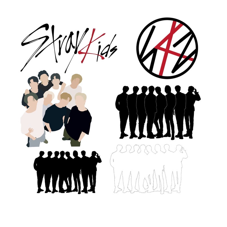 STRAY KIDS | Digital Download | Logo, Silhouette, With Border | High ...