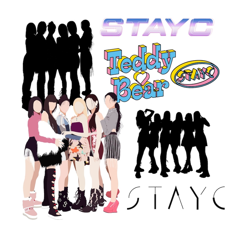 STAYC Digital Download Logo, Silhouette, With Border High Quality PNG ...