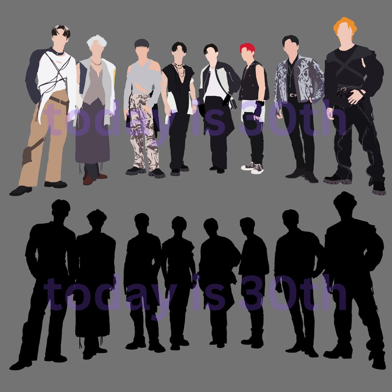 ATEEZ | Digital Download | Logo, Silhouette, With Border | High Quality ...