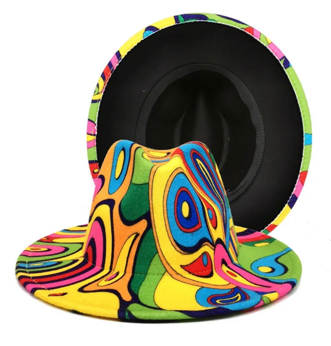 Colorful Fedora Hat Etsy