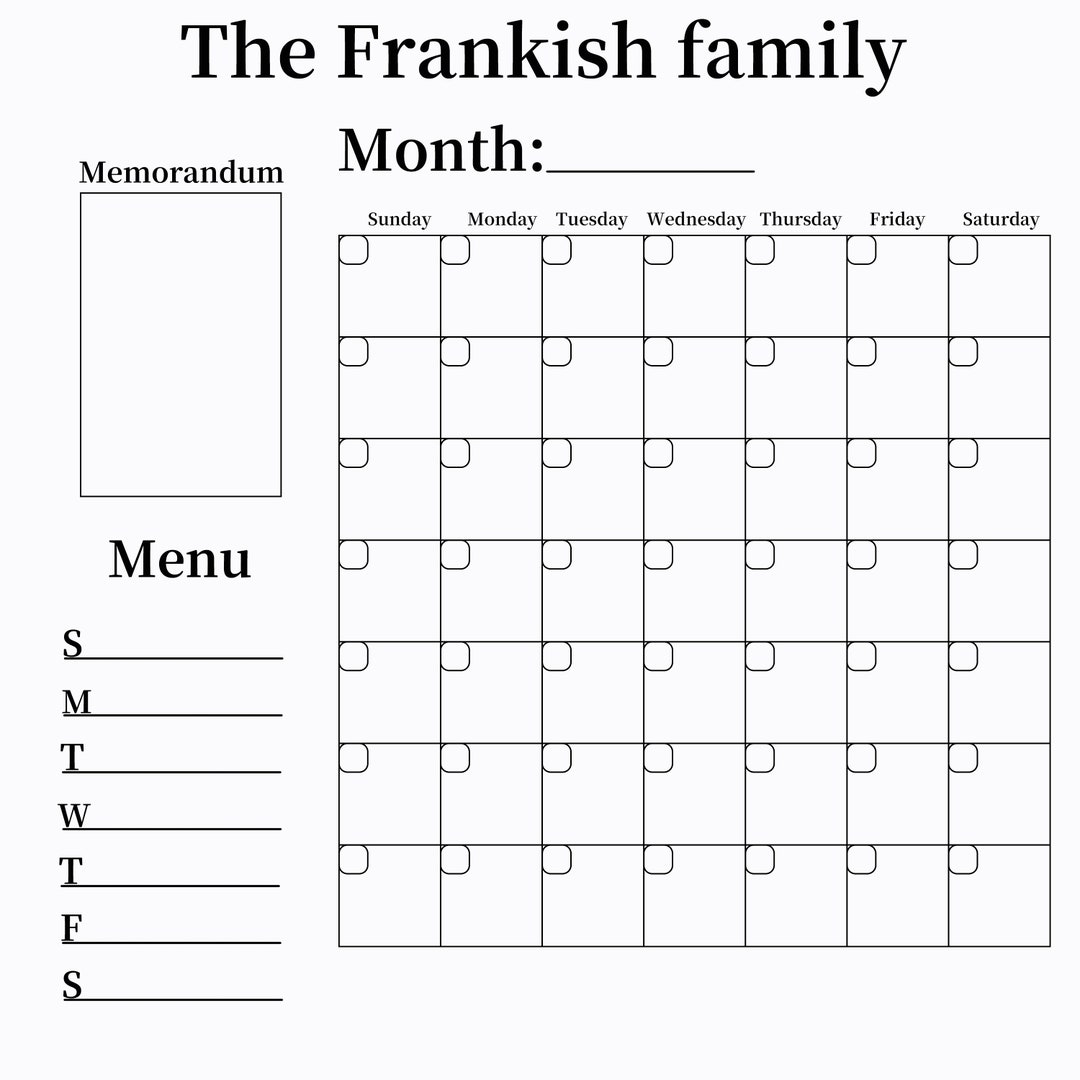 Personalized Activity Wall Planning Table/calendar Plan Table on ...