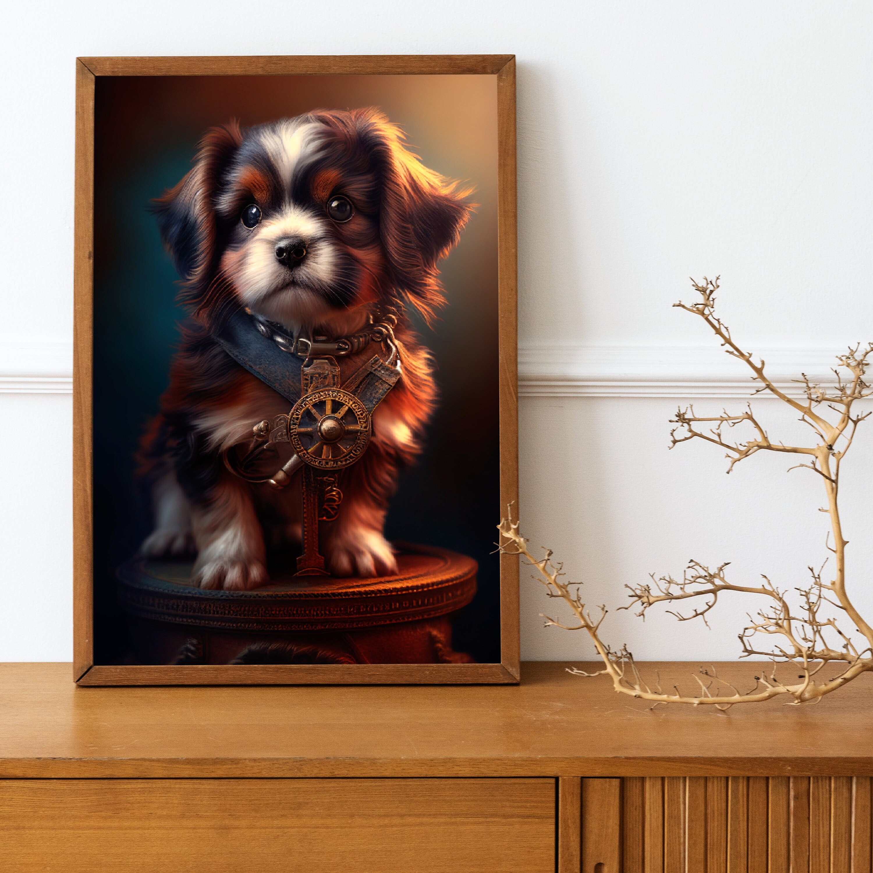 Innovative Steampunk Tinker Puppy Printable Art, Engineer-inspired Dog ...