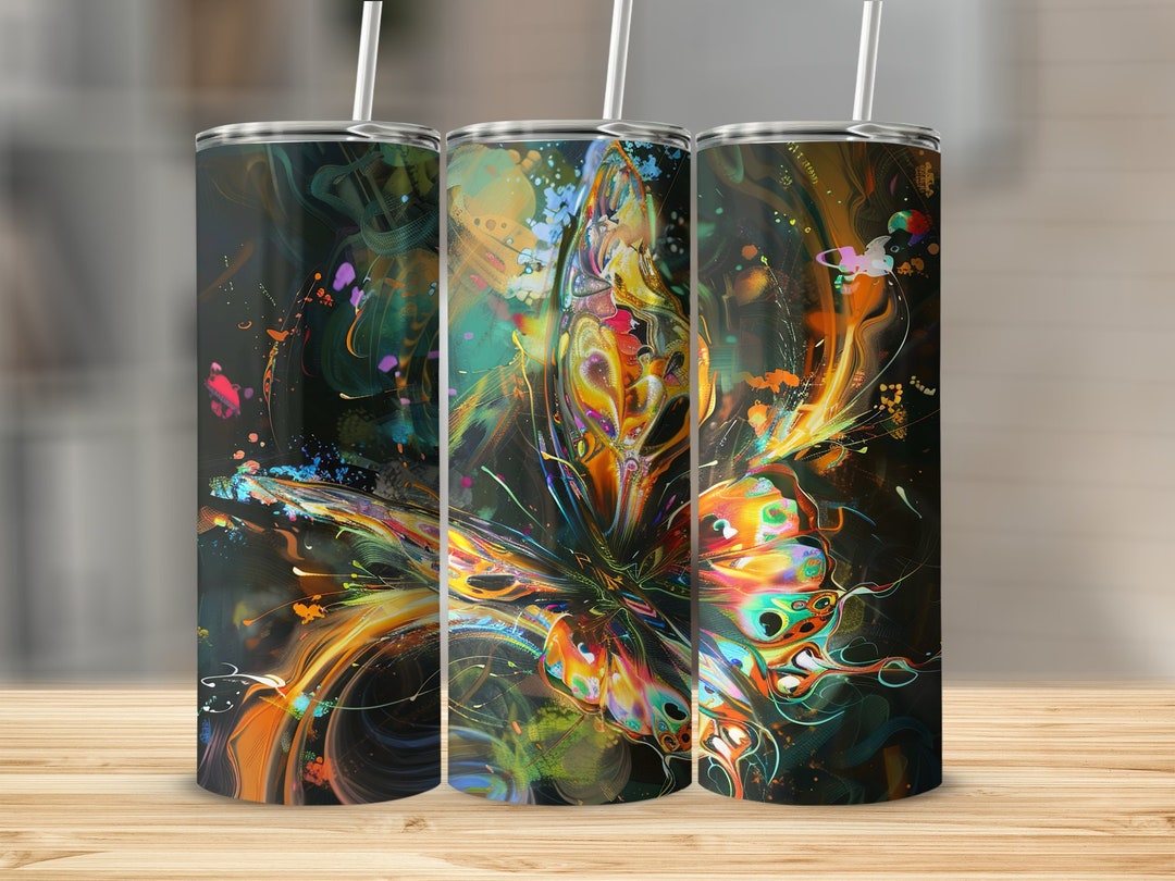 Abstract Butterfly Digital Art Printable, Vibrant Home Decor Wall Art ...