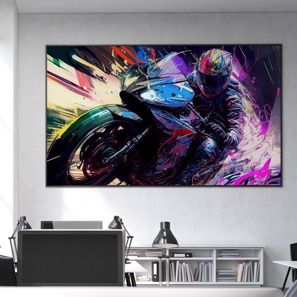 Motorcycle Art - Etsy