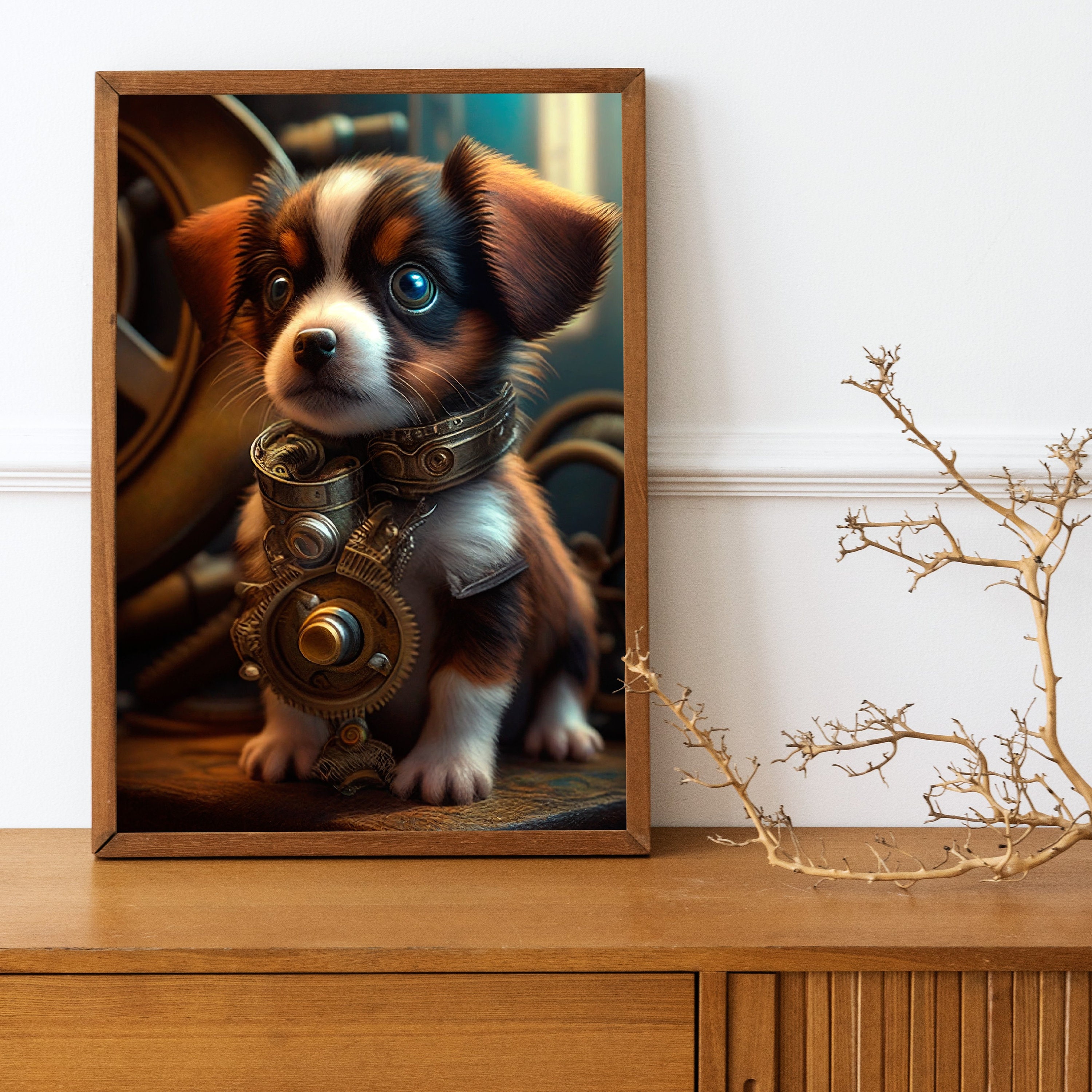 Digital Download of Ingenious Steampunk Engineer Tinker Puppy, Unique ...