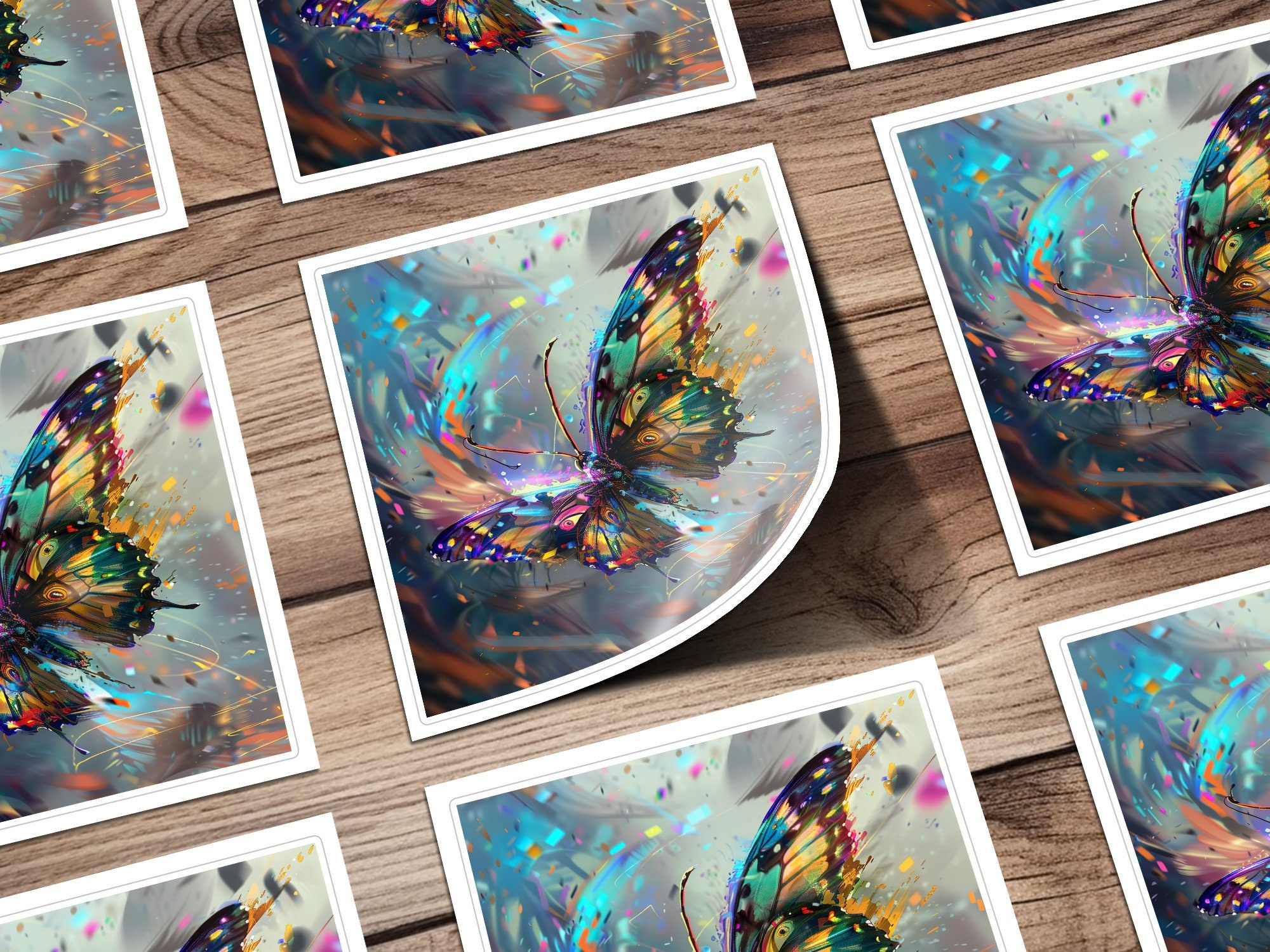 Colorful Abstract Butterfly Digital Art, Instant Download Wall Decor ...