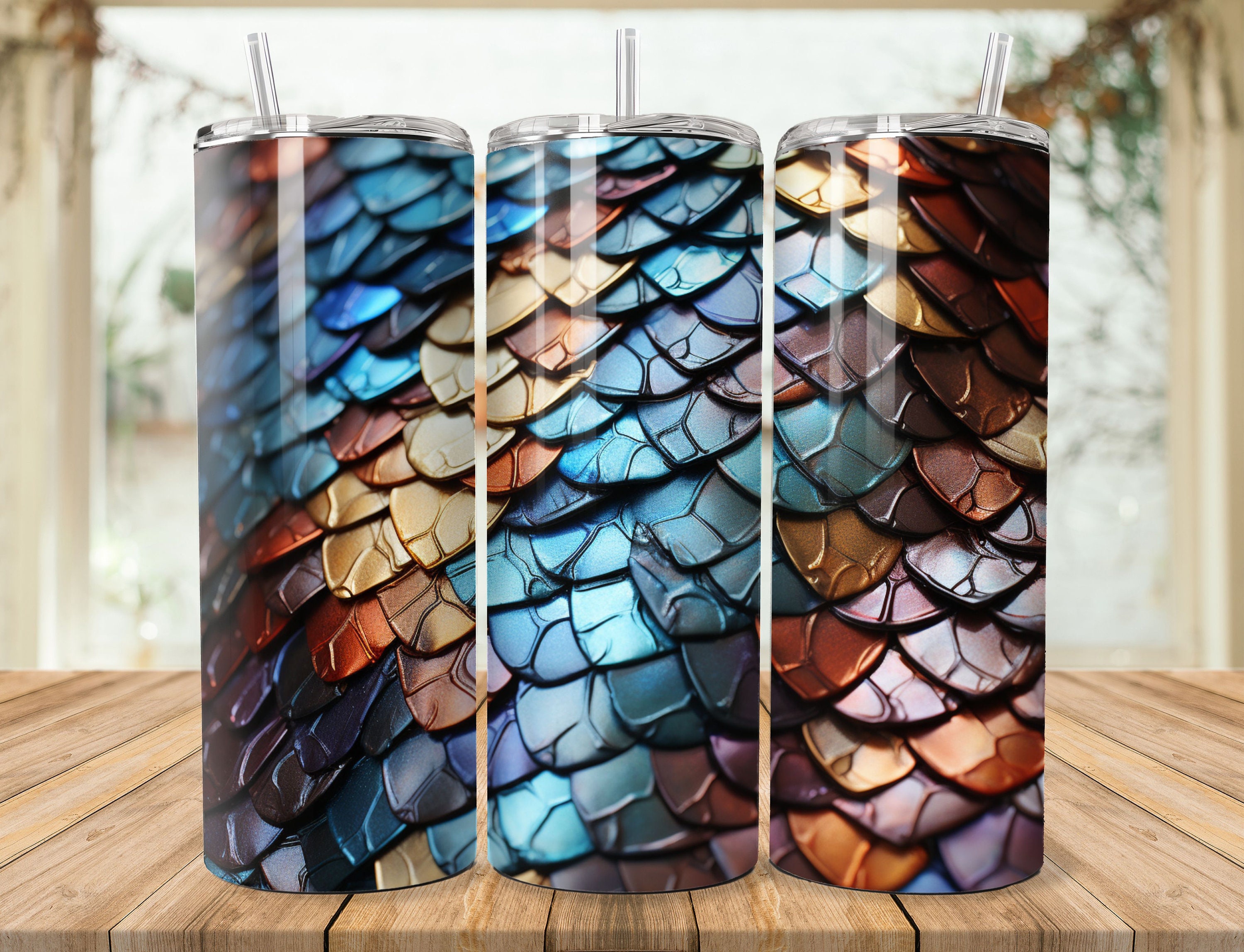 Embers & Ash: Bold Dragon Scale Texture, 20 Oz Skinny Tumbler Design, Instant Digital ...