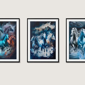 7 Files Elemental Horses and Celestial Unicorns Art Print Collection ...