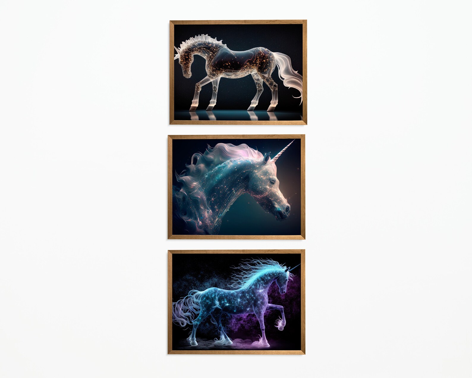 7 Files Elemental Horses and Celestial Unicorns Art Print Collection ...
