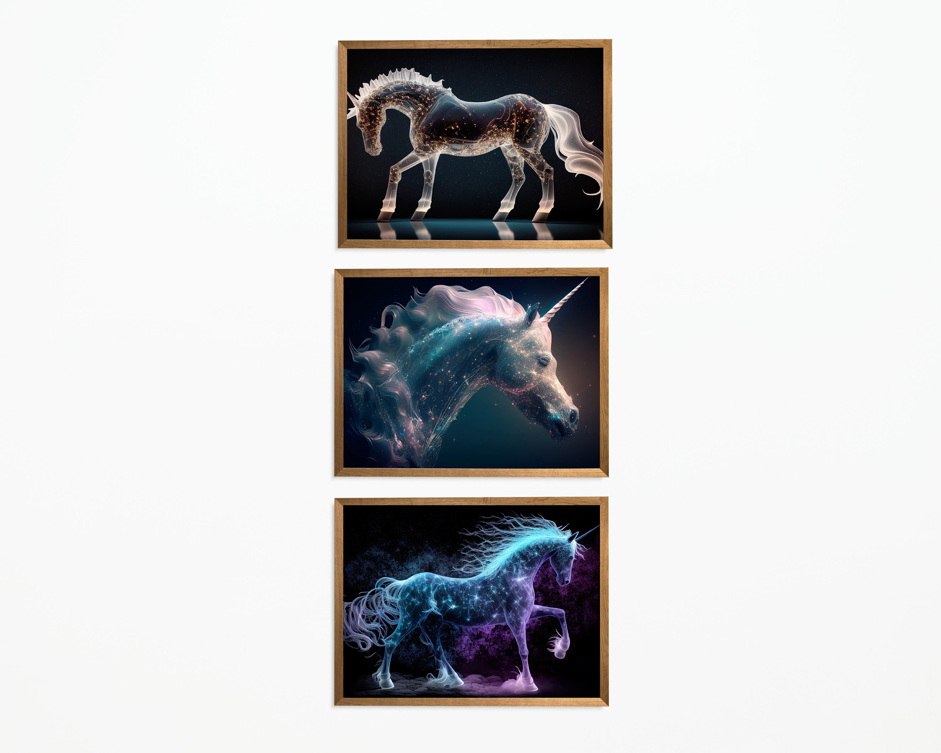 7 Files Elemental Horses and Celestial Unicorns Art Print Collection ...